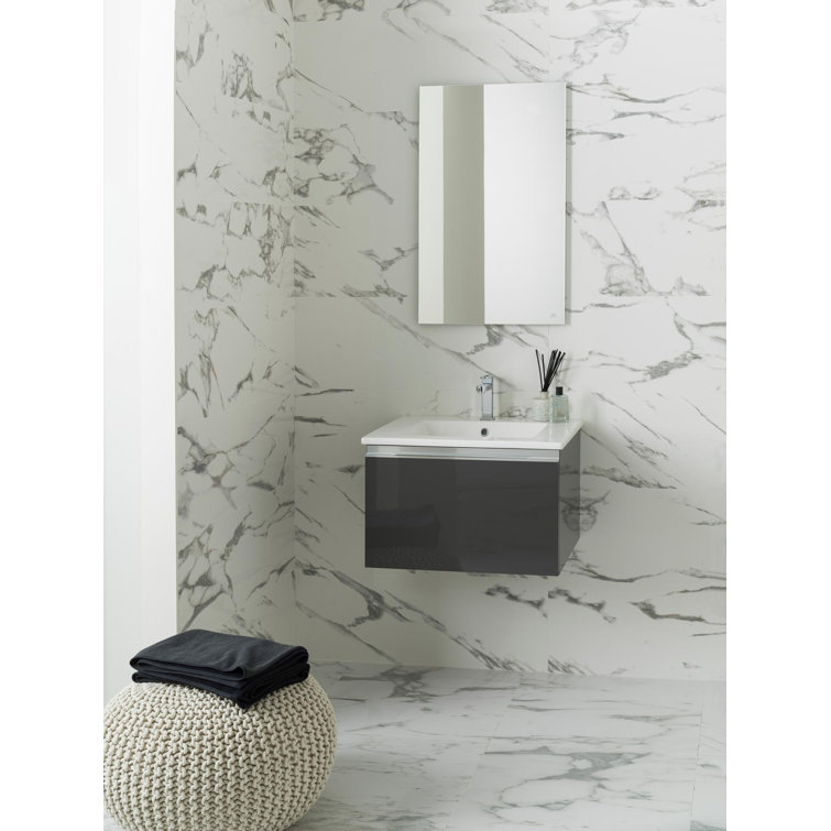Porcelanosa Marne 23" Wall Hung Vanity in White | Perigold